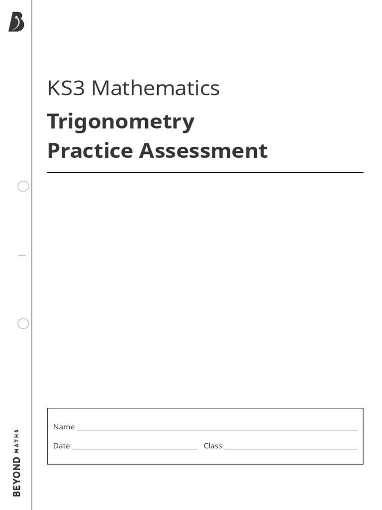 KS3 Trigonometry Practice Assessment | PDF | Trigonometry | Elementary ...