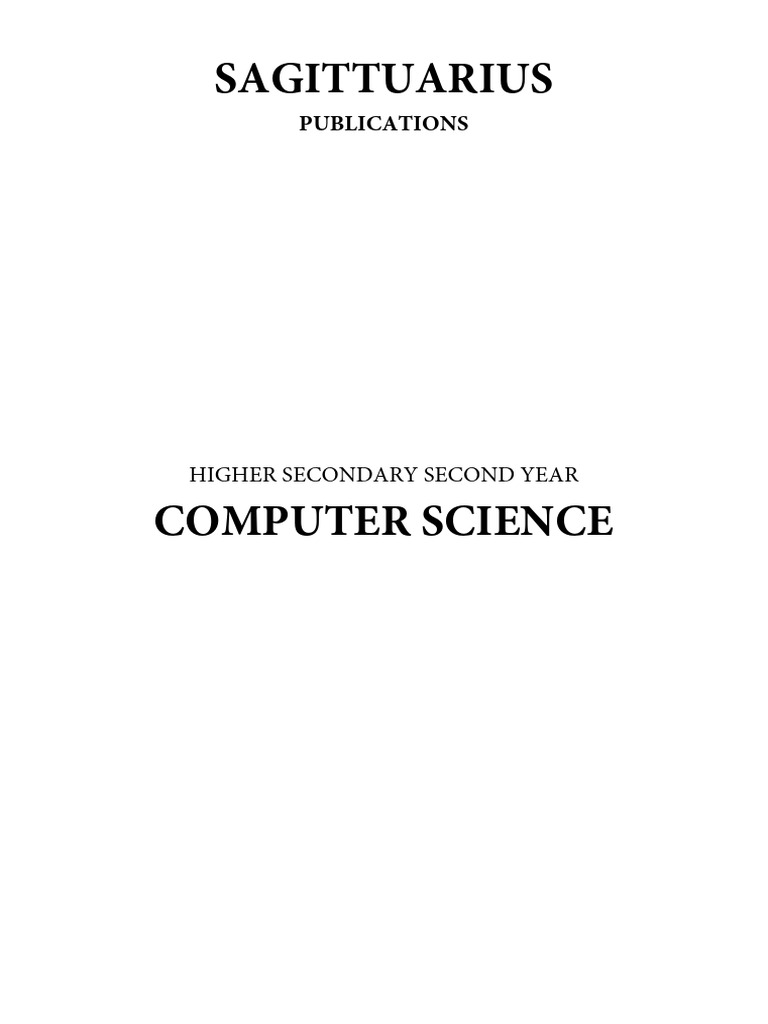 Computer Science Class 12 Syllabus Guide | PDF | Scope (Computer Science) | Parameter (Computer ...