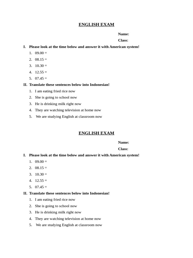 English Exam March 2025 7 Grade | PDF