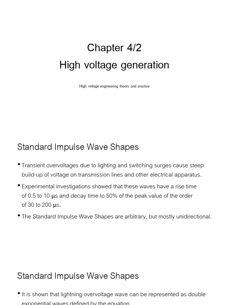 Capacitor Charge at 50μs in Impulse Waves | PDF | Transformer | Capacitor