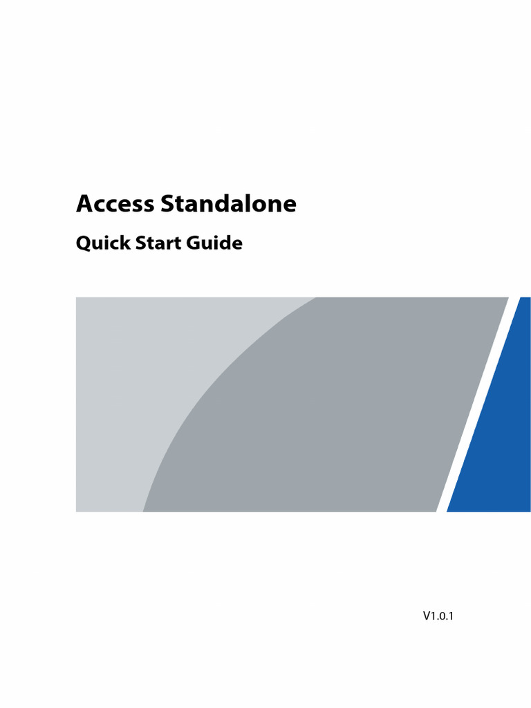 Access Standalone Quick Start Guide V1.0.1 | PDF | Computer Network | Password