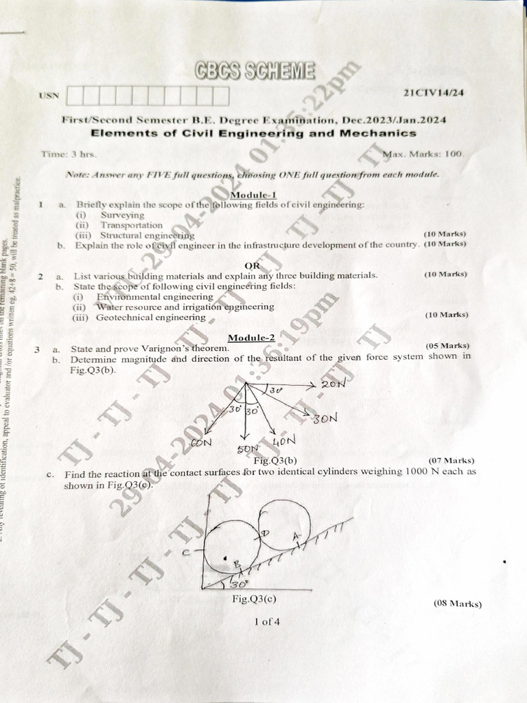 Civil Question Papers Vtu | PDF | Applied And Interdisciplinary Physics | Mechanical Engineering