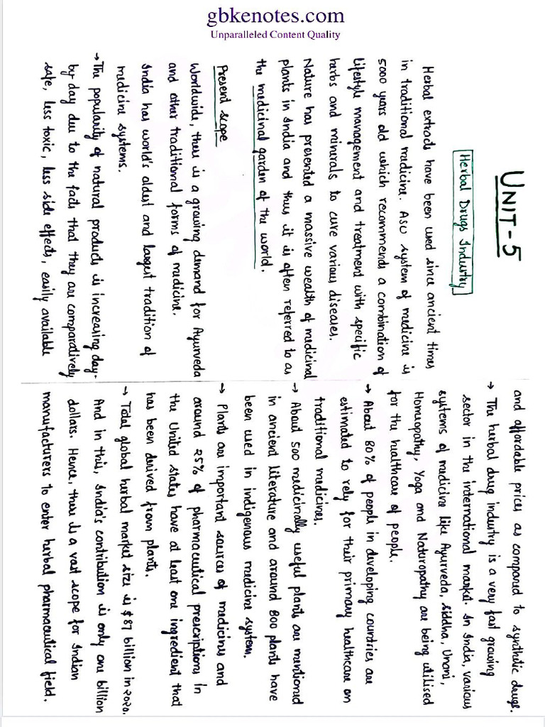 Herbal Unit 5 | PDF