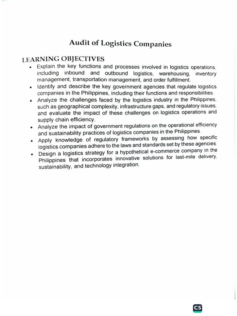 Logistics | PDF