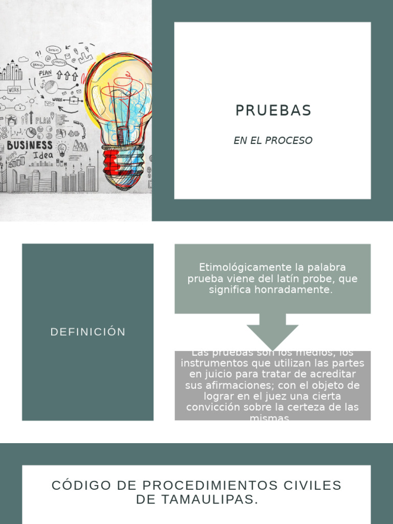 Presentación de Las Pruebas-1 | PDF | Confesión (ley) | Ley procesal