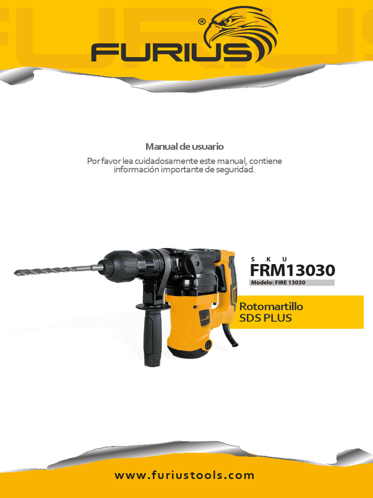 Manual Taladro Rotomartillo FRM13030 | PDF | Cambiar | Herramientas