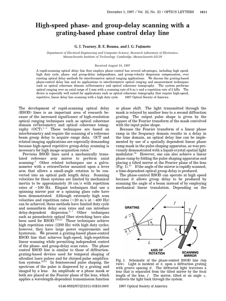High-Speed Phase and Group-Delay Scanning With A Grating-Based Phase ...