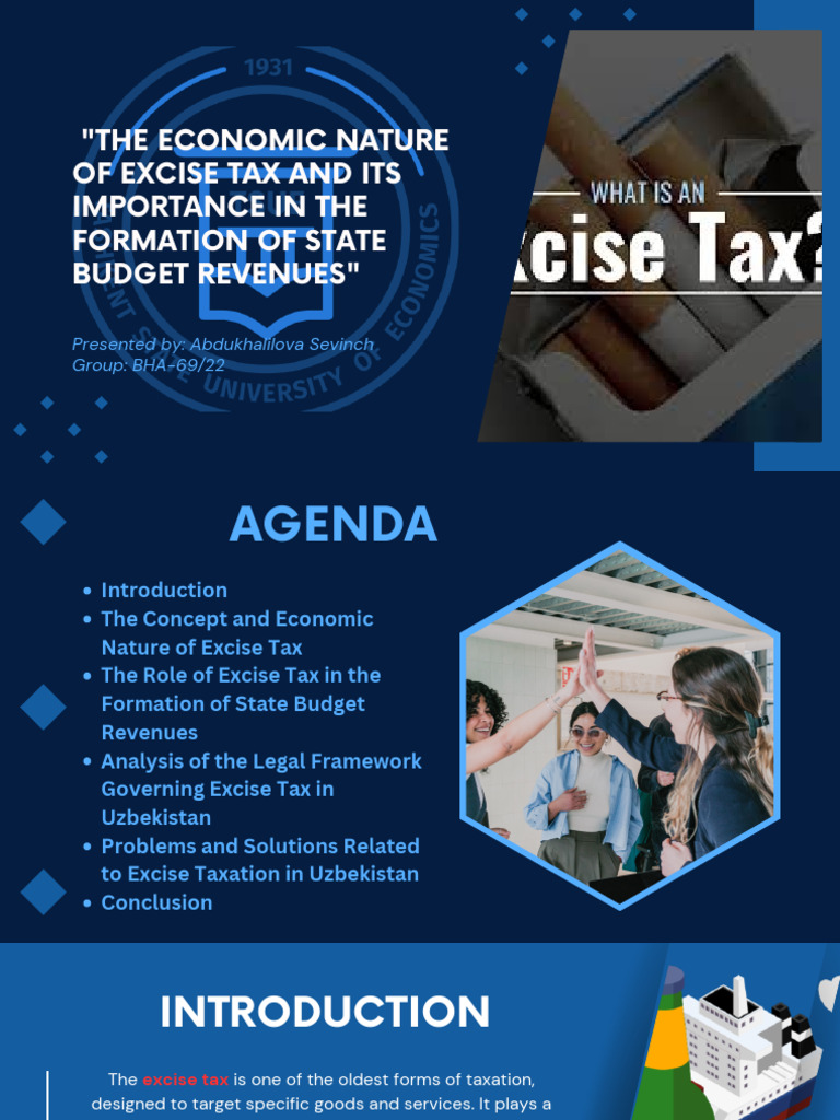 The Economic Nature of Excise Tax and Its Importance in The Formation ...