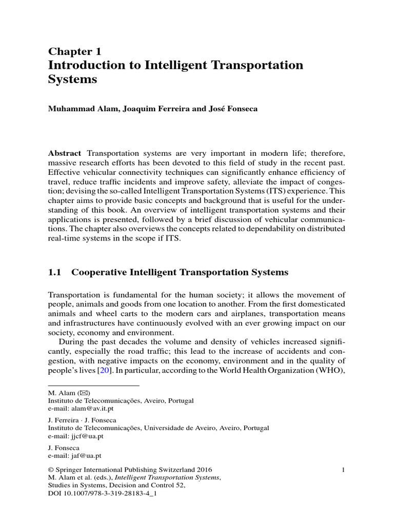 Intelligent Transporation System | PDF | Computer Network | Ieee 802.11