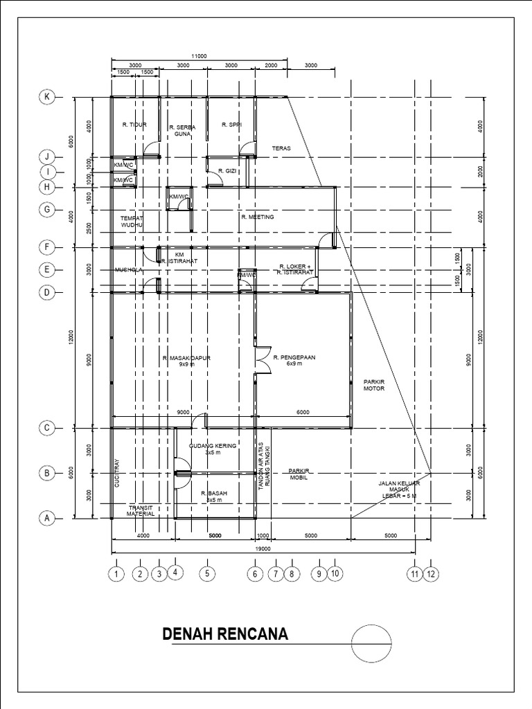 2.DENAH RENCANA (A3) Rev1 | PDF