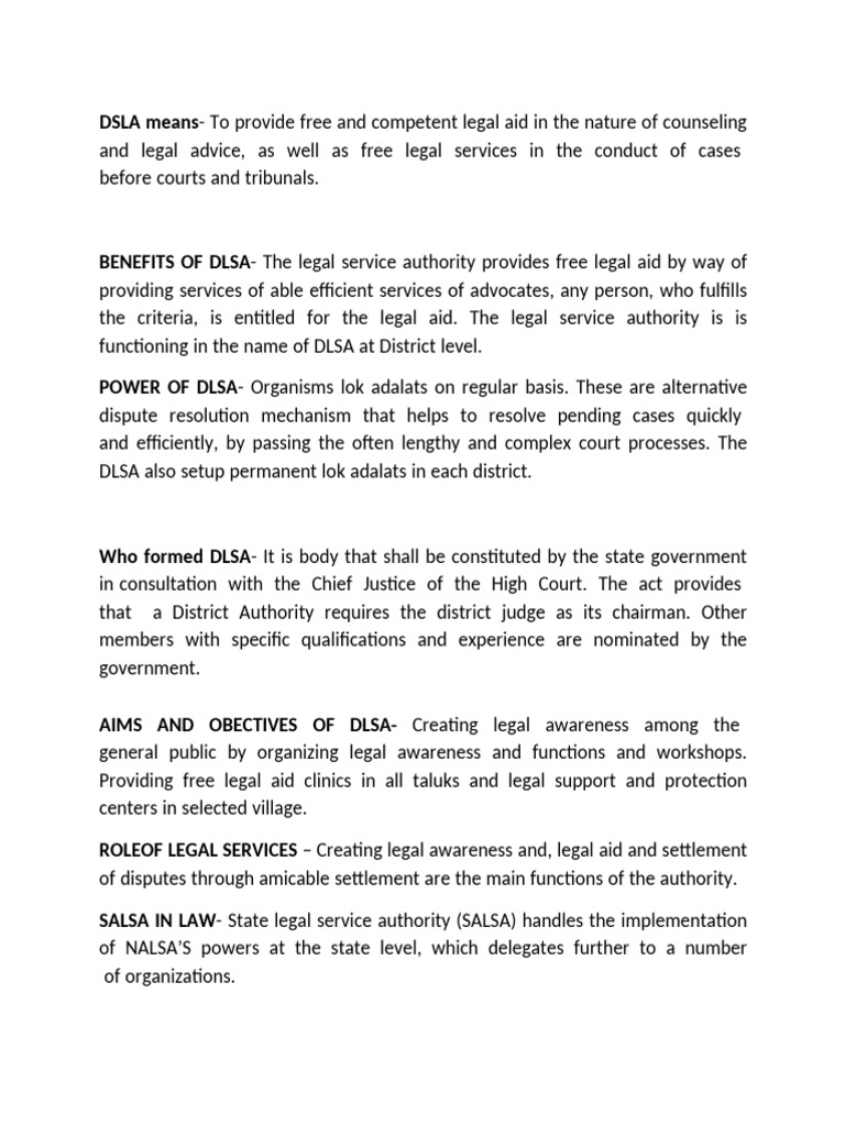 Understanding DSLA and Its Services | PDF