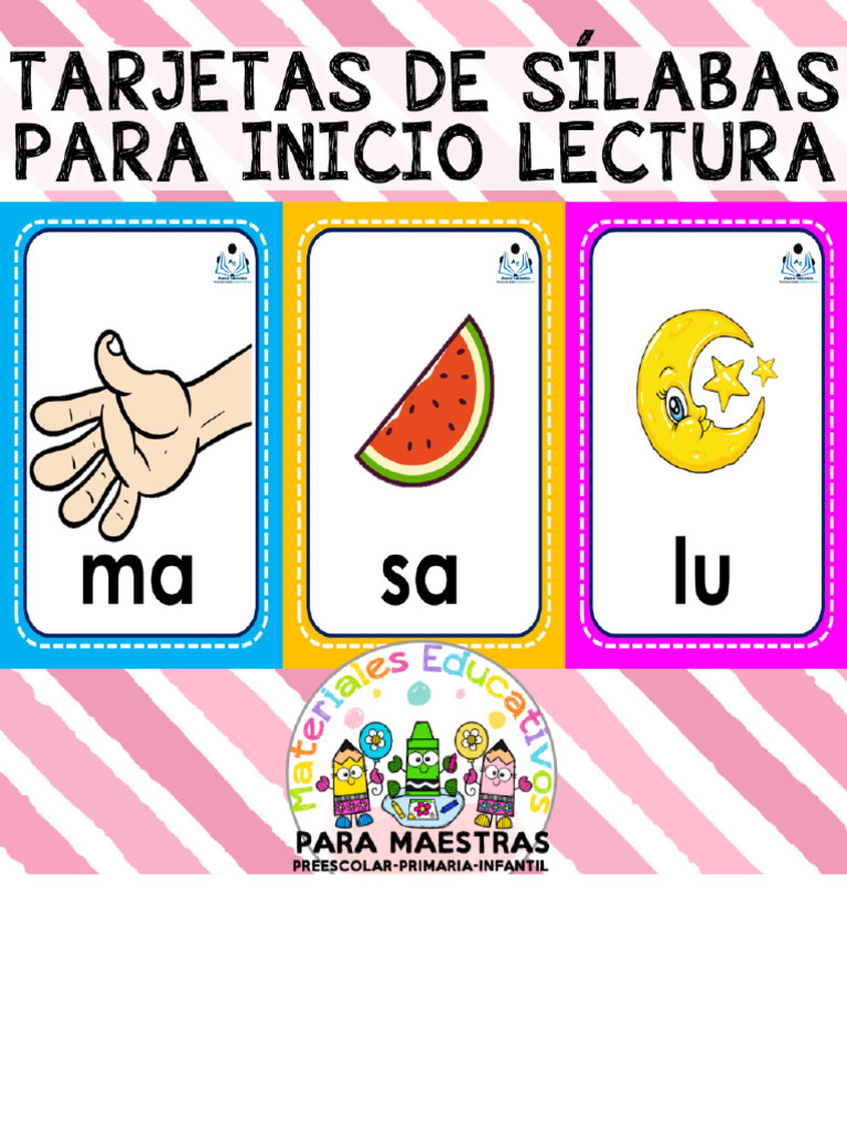 Tarjetas Silabas | PDF