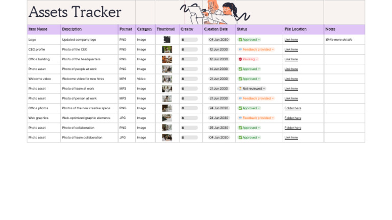 Company Assets Tracker Overview | PDF