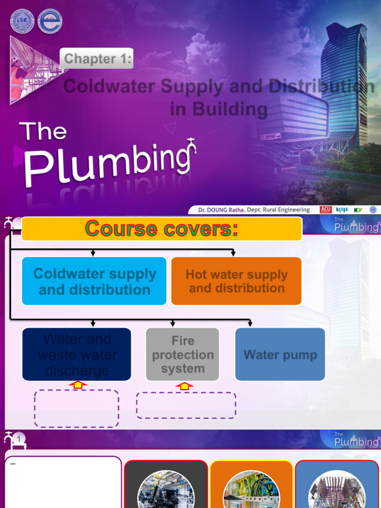 Chapter 1. Cold Water and Disribution in Building | PDF | Pipe (Fluid ...