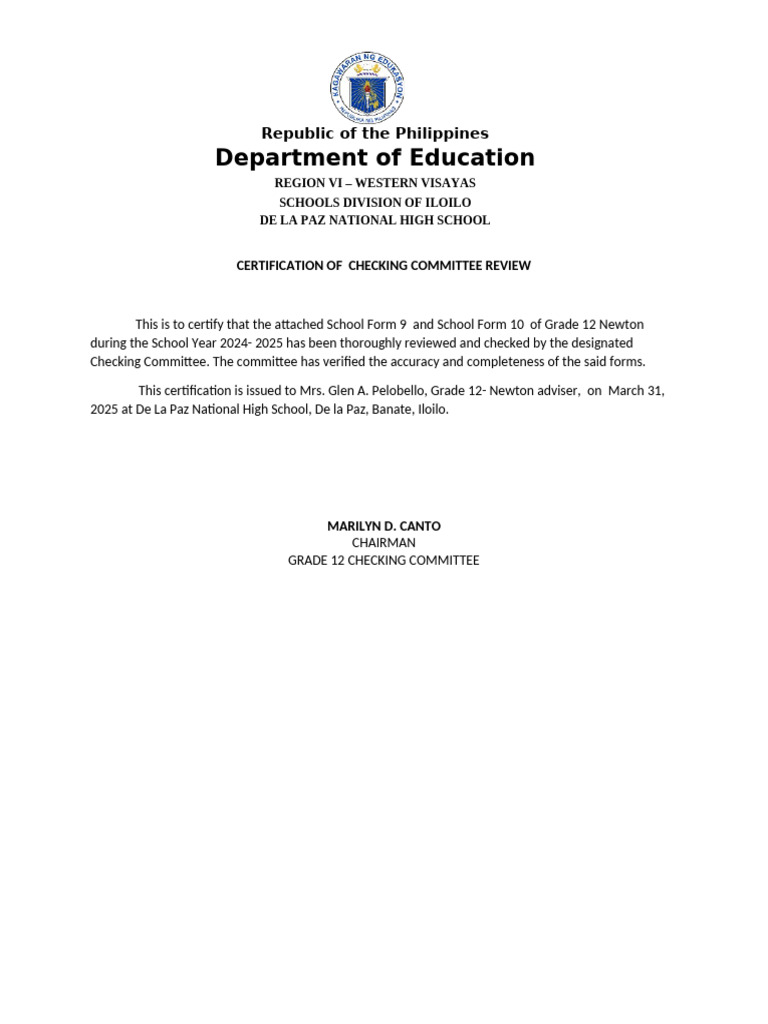 Certification Checking | PDF