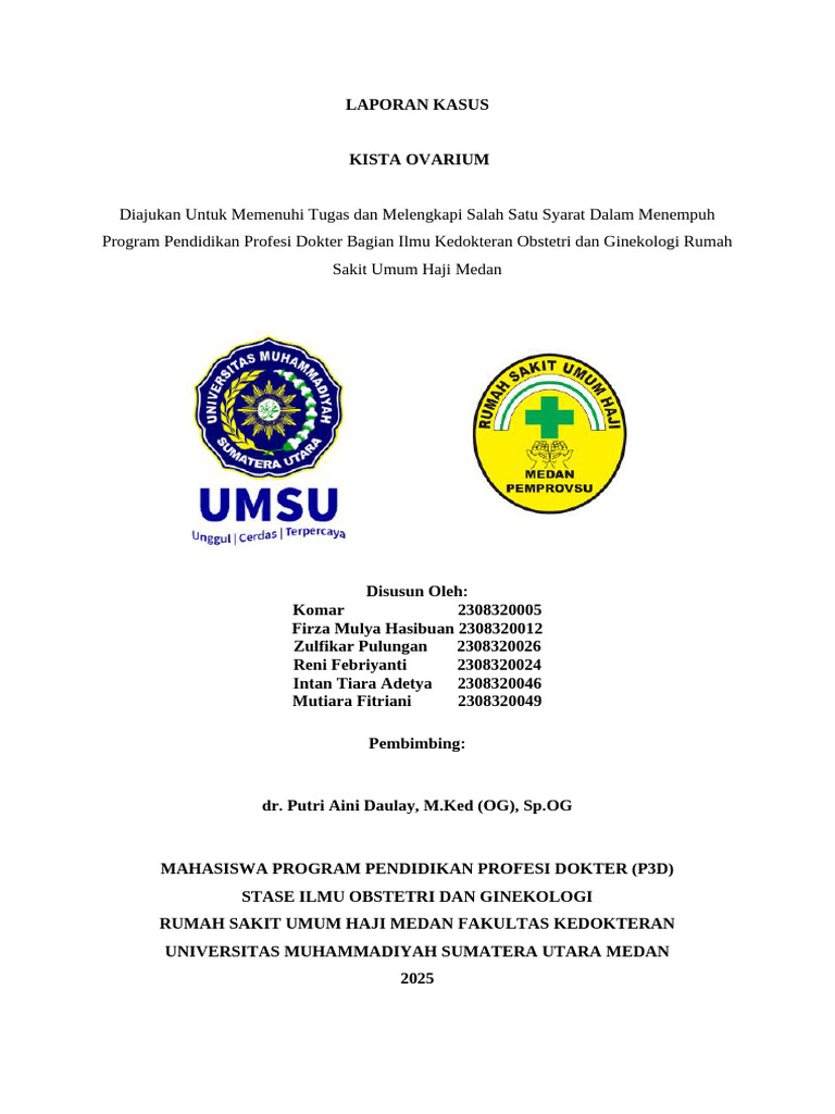 Laporan Kasus Stase Obgyn - RSU Haji Medan | PDF