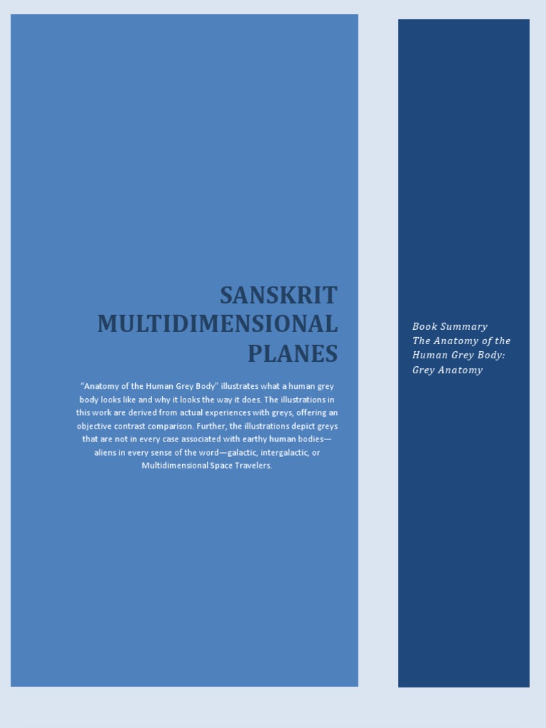 Sanskrit Multidimensional Planes | PDF | Plane (Esotericism) | Ātman ...