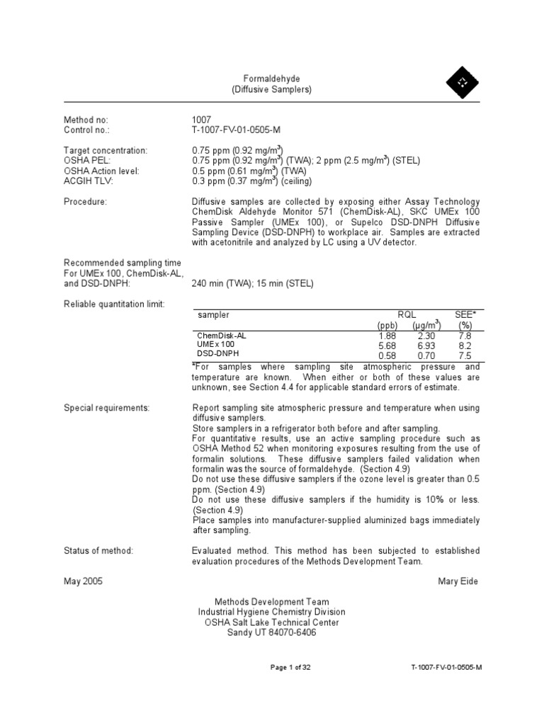 Chemdisk-Al Umex 100 DSD-DNPH: Page 1 of 32 T-1007-Fv-01-0505-M | PDF ...