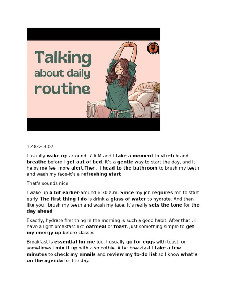 Morning Routine | PDF