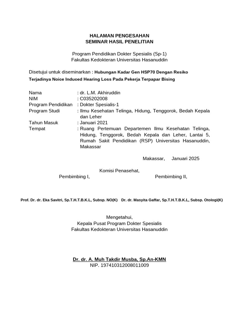 Halaman Pengesahan Akhir | PDF