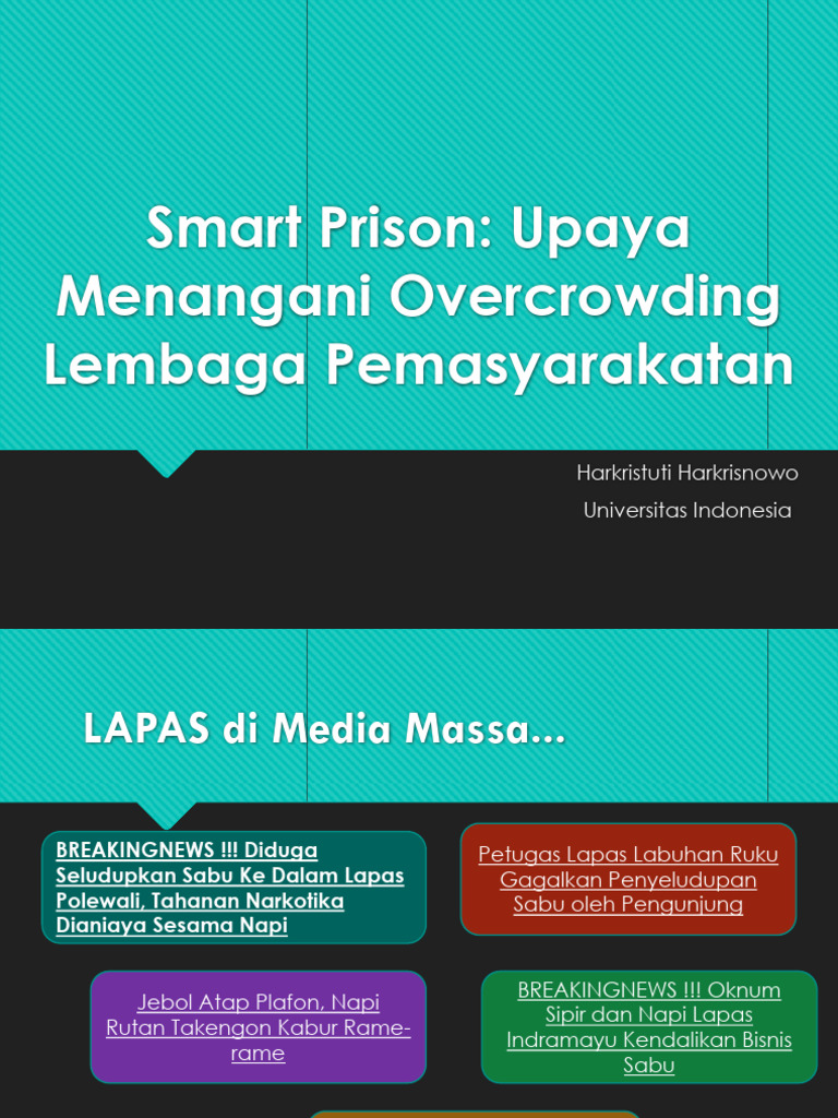Smart Prison: Solusi Atasi Overcrowding | PDF