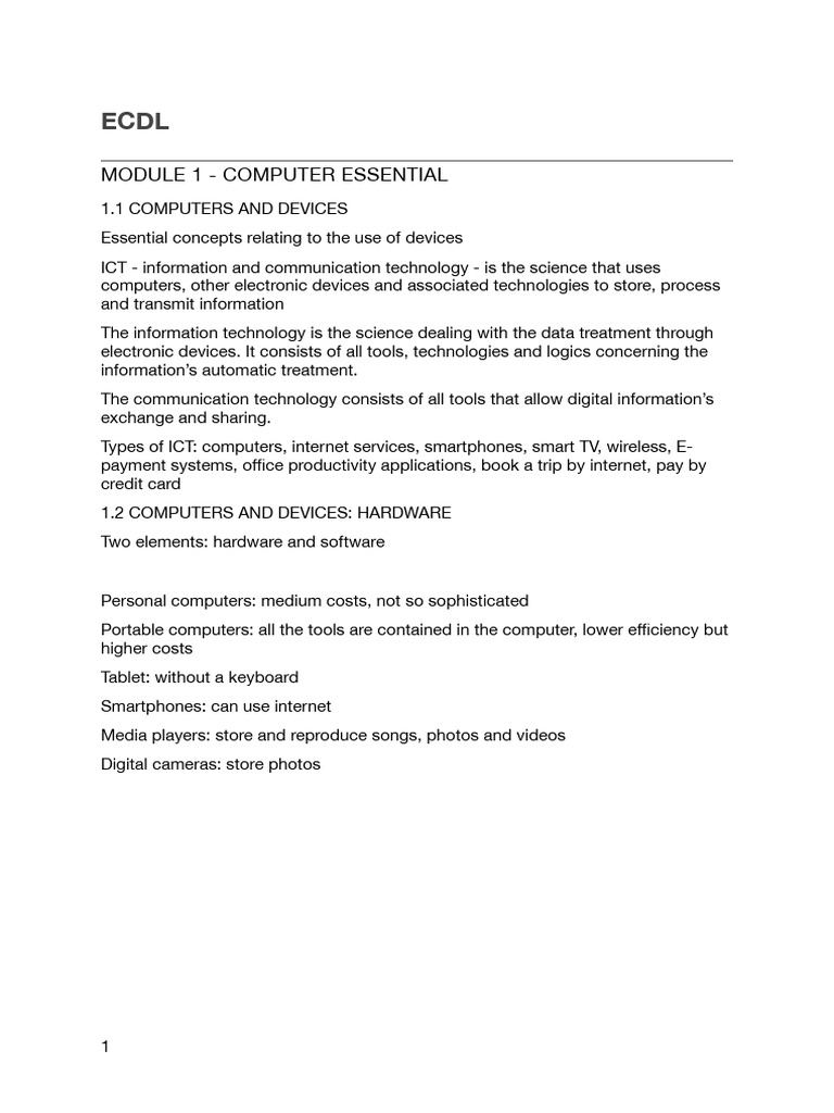 ECDL | PDF