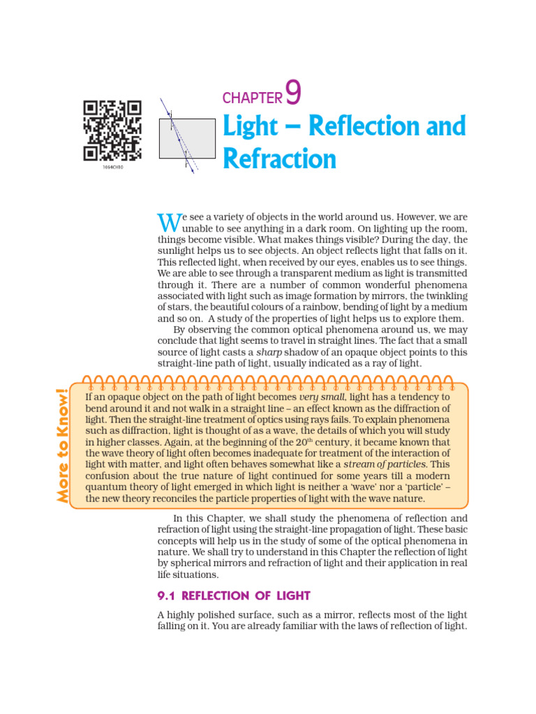 10 Science NCERT Chapter 9 | PDF | Lens (Optics) | Refractive Index