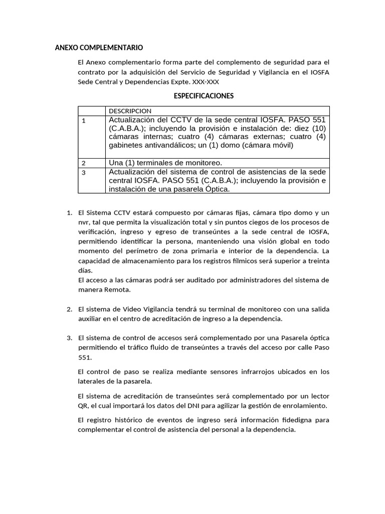 Anexo Complementario Iosfa | PDF