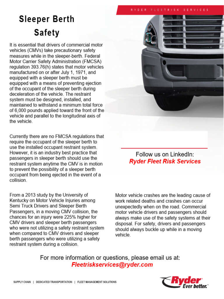 Sleeper Berth Safety Updated | PDF