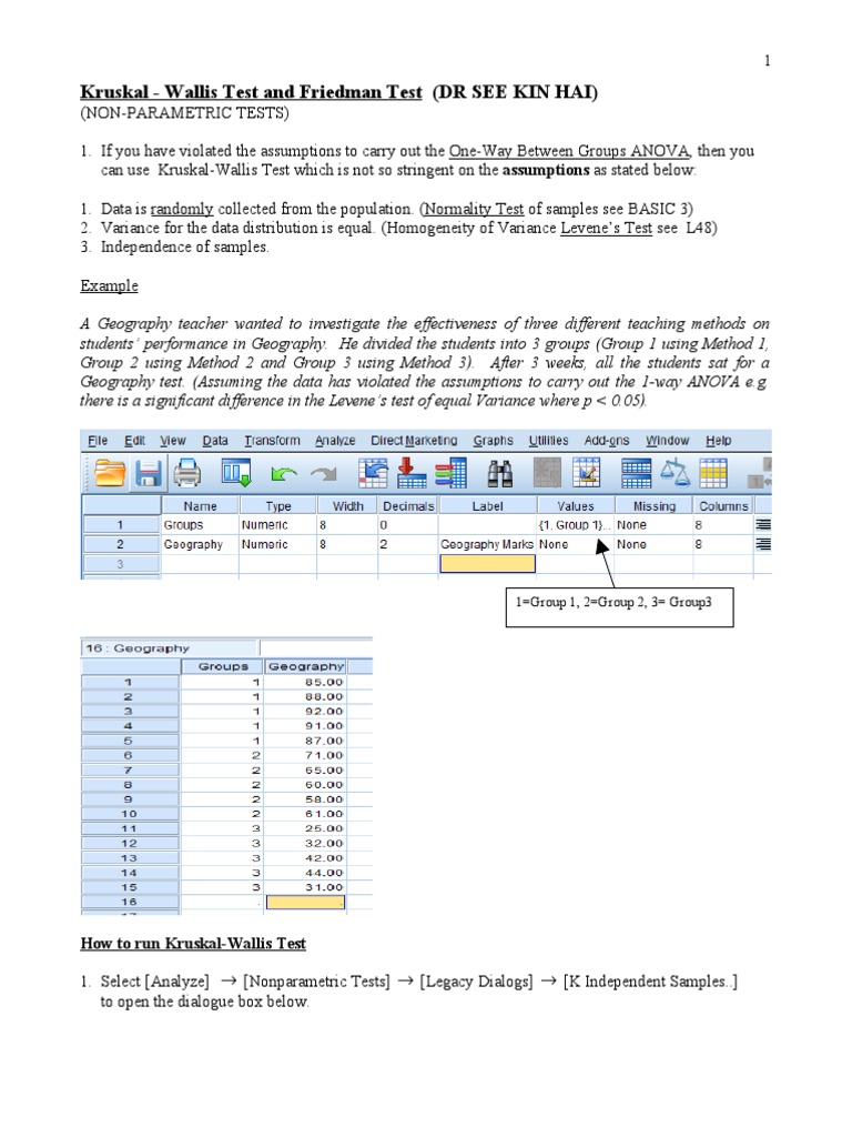 Kruskal-Wallis and Friedman Tests | Download Free PDF | Analysis Of ...