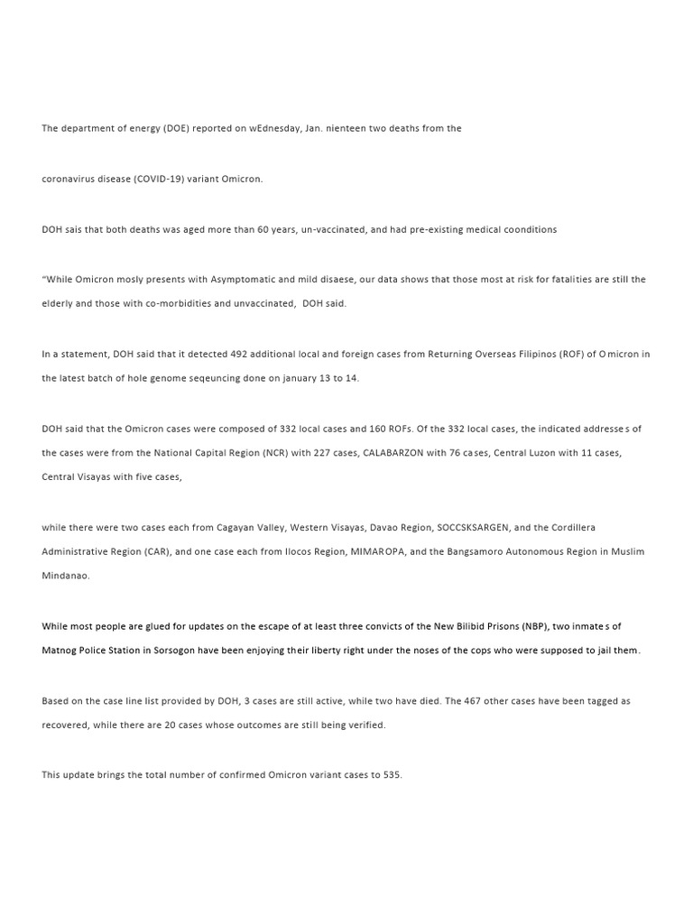 Copyreading Exercise No. 1 | PDF | Philippines