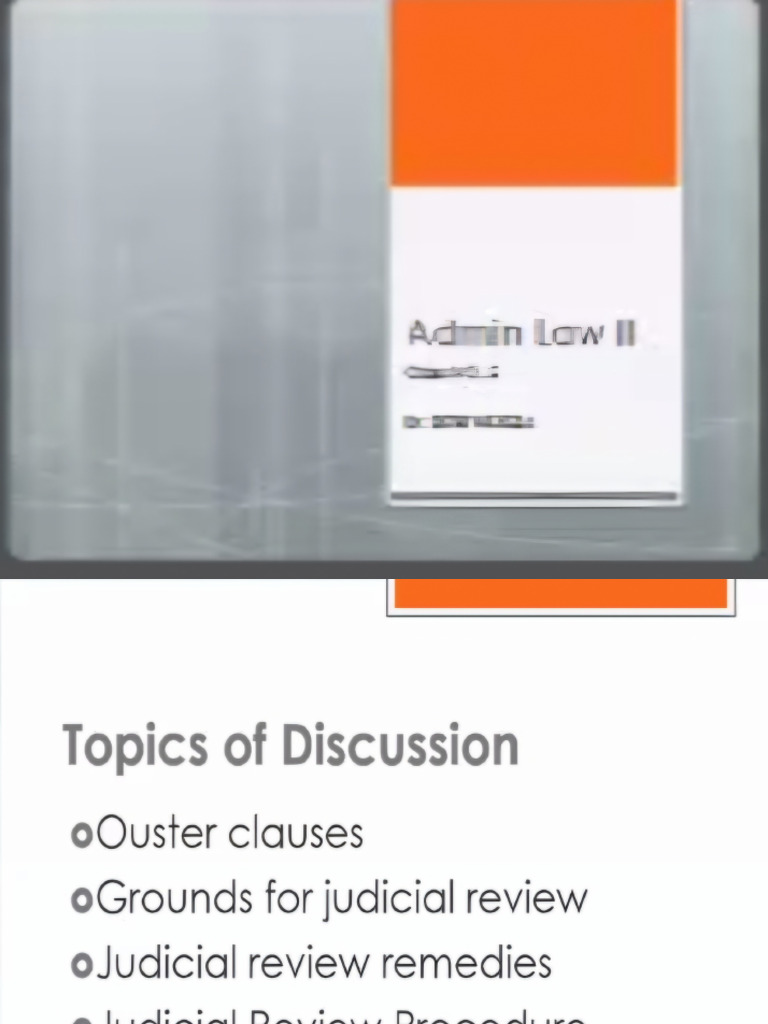 Admin Law Week 6 Slides | PDF