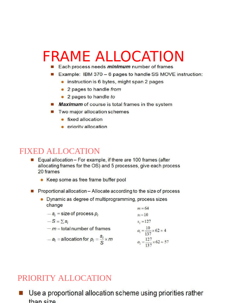 Unit-4 Frame Allocation | PDF