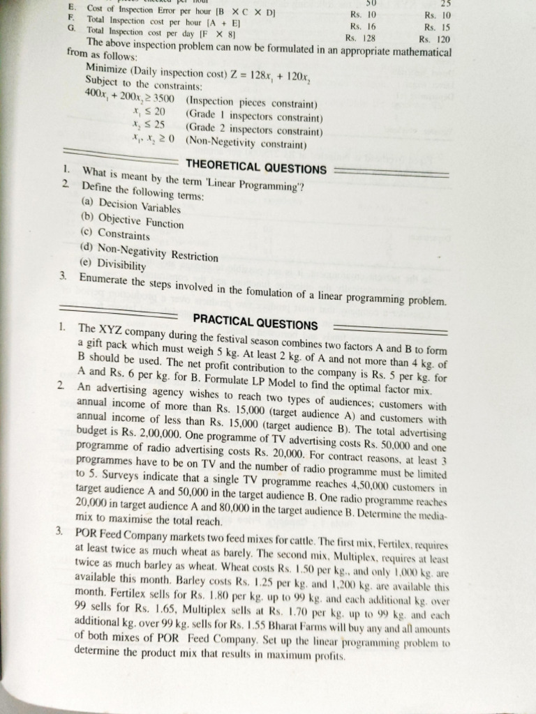 Unsolved Formulation of LPP | PDF