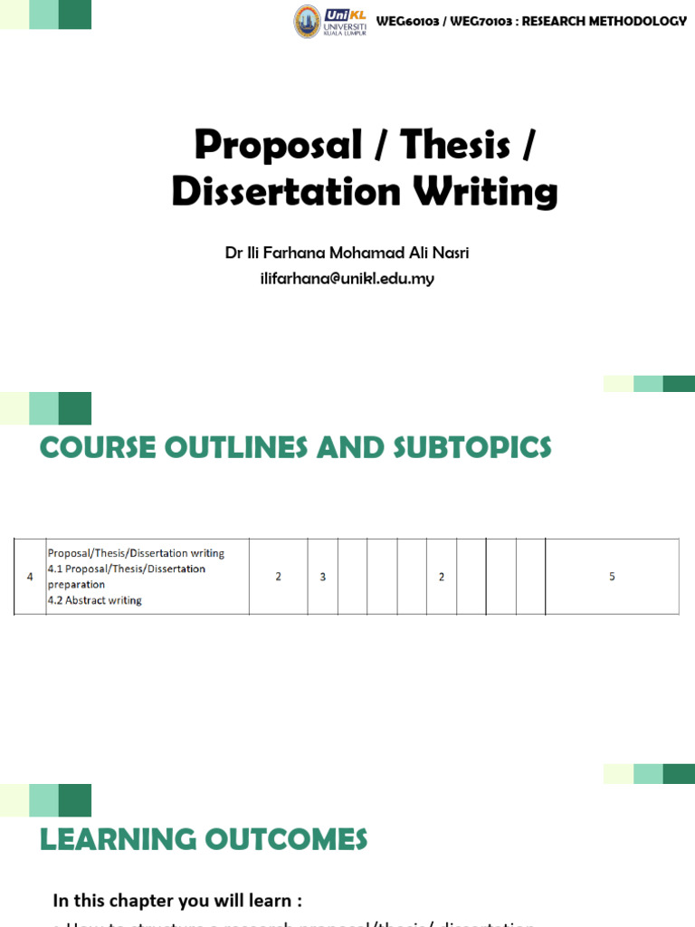 Thesis and Proposal Writing Guide | PDF | Methodology | Thesis