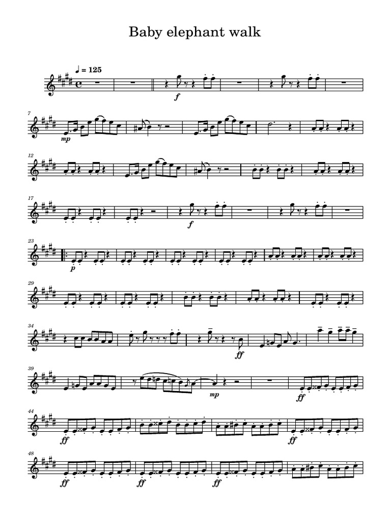 Baby Elephant Walk - Sax Alto | PDF