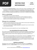 Methodology Chapter Structure Template | PDF | Methodology ...