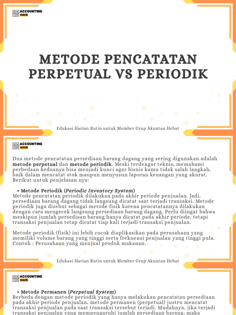 1905 Metode Pencatatan Perpetual vs Periodik | PDF