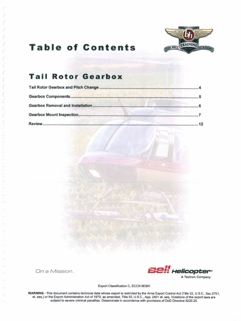 12 Tail Rotor Gearbox | PDF
