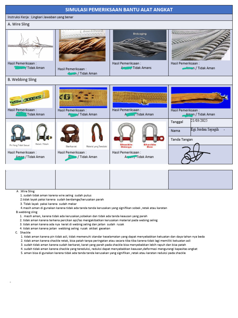 Test Tertulis Rigger Egi | PDF