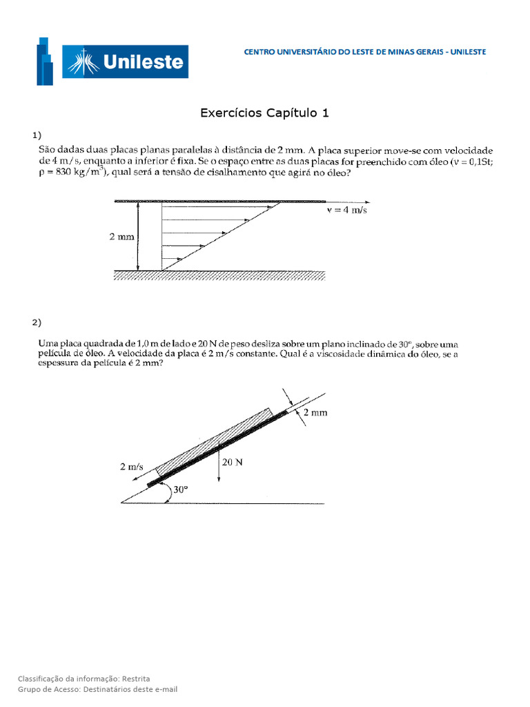 Exercícios Capítulo 1 | PDF