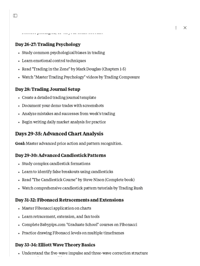 60-Day Forex Trading Study Plan - Claude | PDF | Foreign Exchange Market
