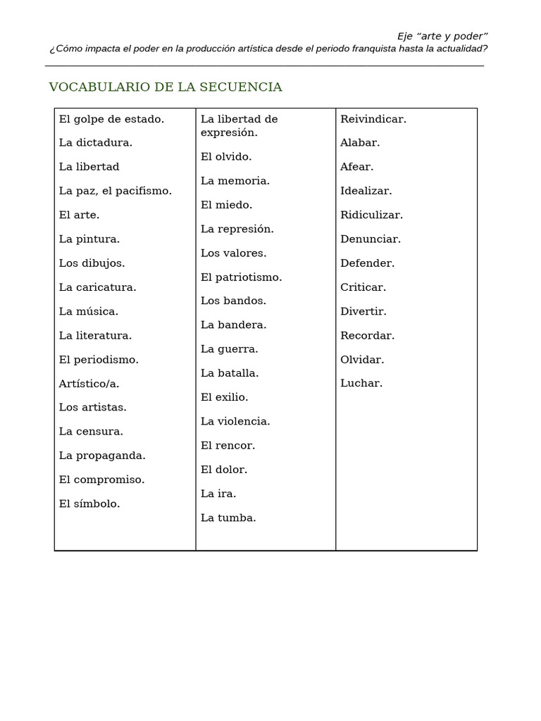 Vocabulaire Essentiel Séquence 4 Prem | PDF