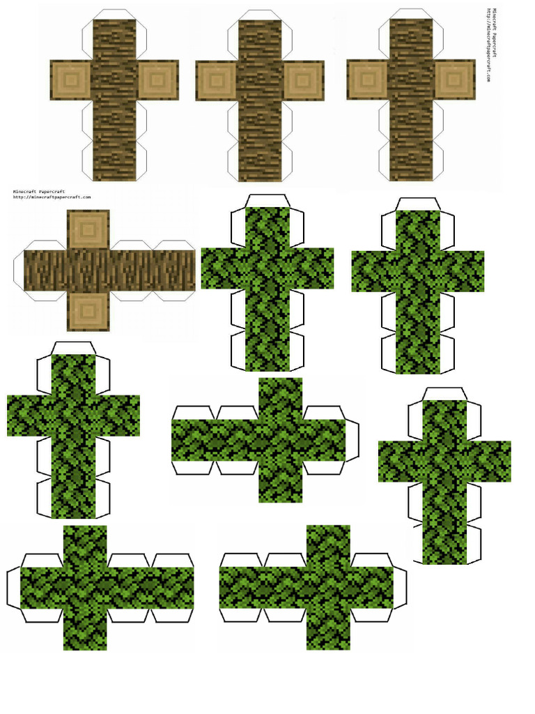 Tronco de Madera y Hojas MINECRAFT | PDF