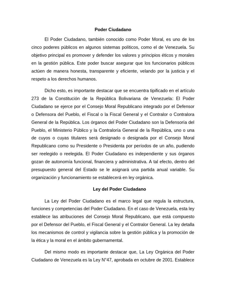 Poder Ciudadano Chamaly | PDF | Venezuela | Fiscal