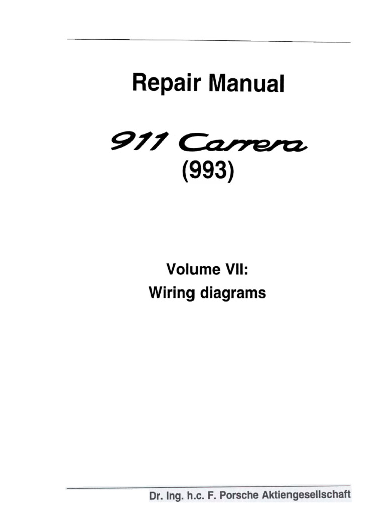Porsche 993 Wiring Diagrams Overview | PDF | Electrical Connector ...