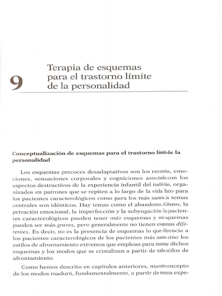 Terapia Esquemas Cap 9 TX Limite | PDF