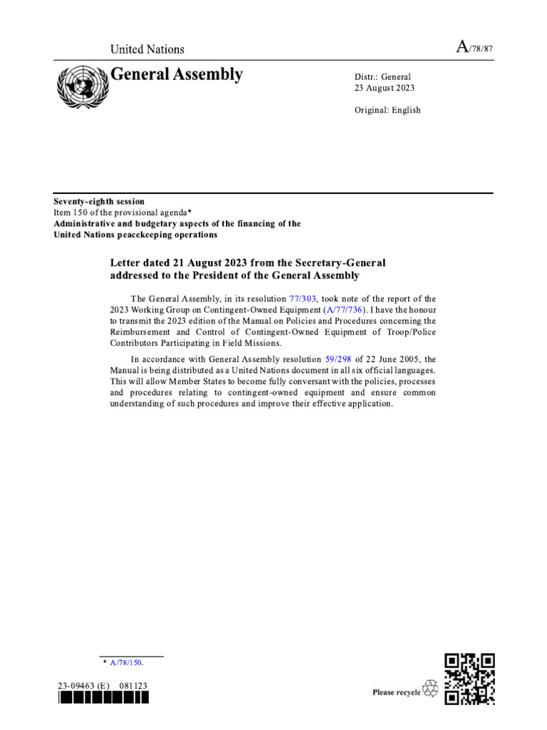 2023 Coe Manual English | PDF