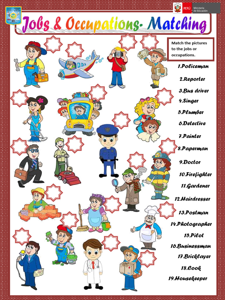 Worksheet Jobs and Occupations | PDF