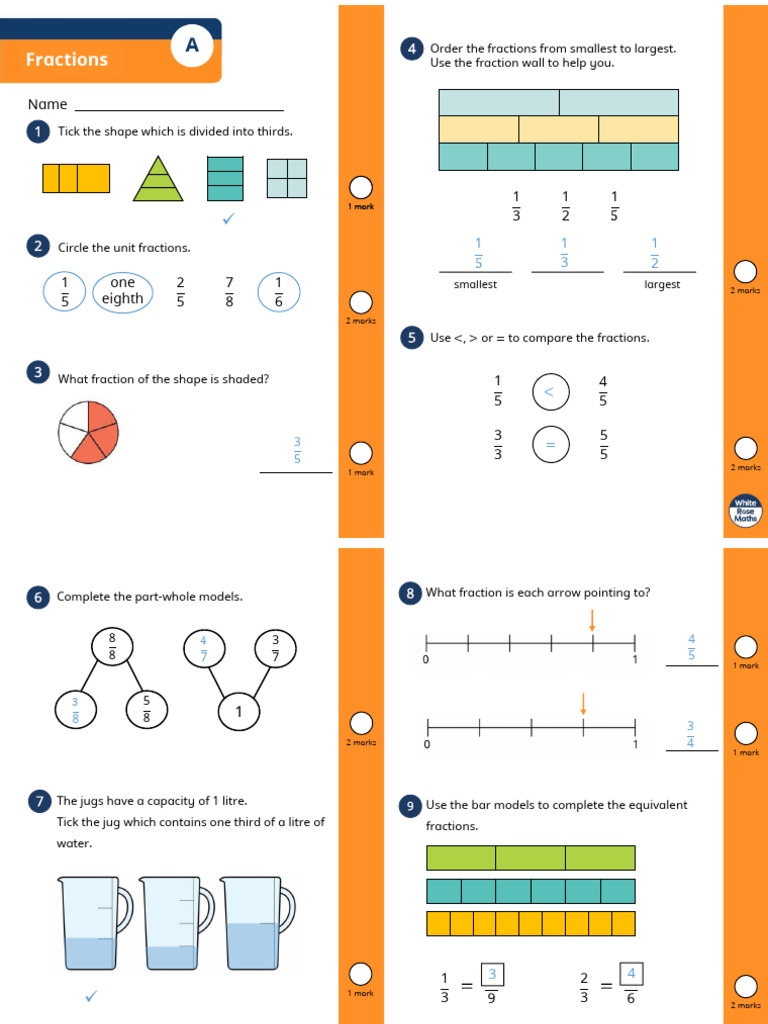 Fractions Exercise Answers | PDF | Arithmetic | Numbers